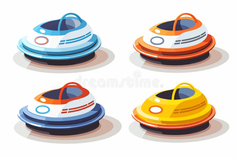 Bumper Cars Vector Flat Minimalistic Isolated Illustration Stock Vector ...