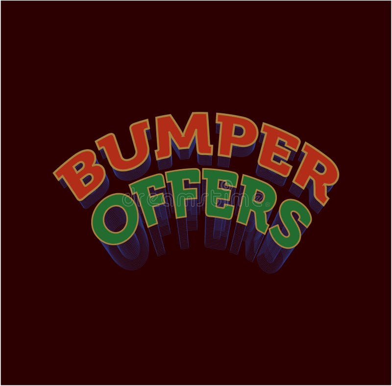 Bumper Offers Logo. Bumper Offers Icon Sticker Stock Vector ...