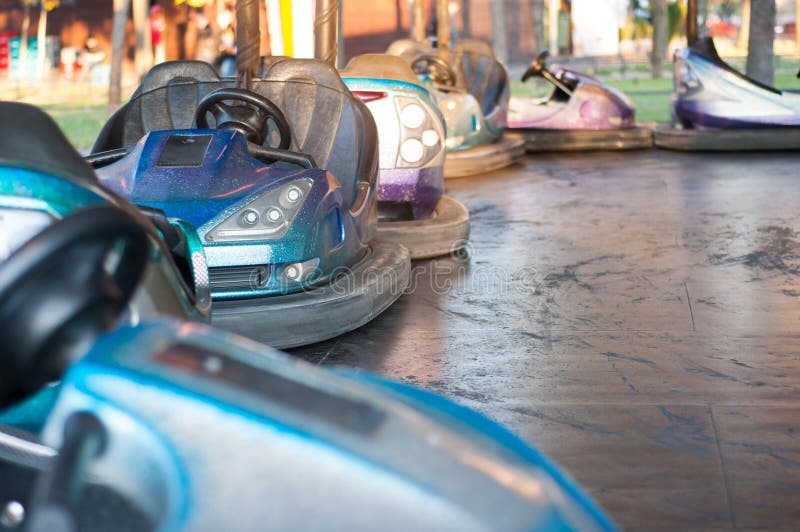 Bumping cars stock image. Image of park, enjoyment, horses - 65832089