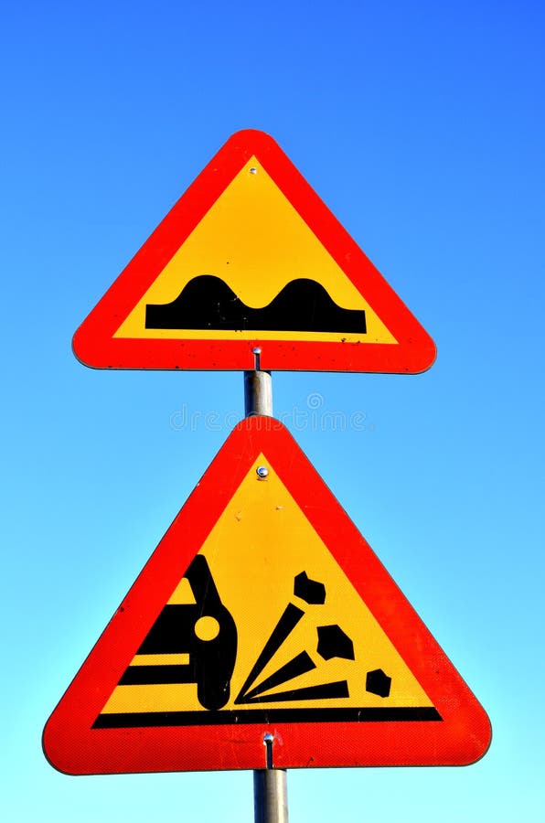 Bumps and flying stones stock photo. Image of sign, flying - 28416584
