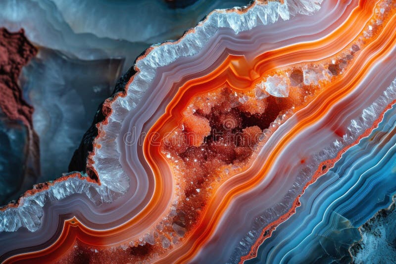 Bumpy Agate Structure Closeup. Generate Ai Stock Illustration ...