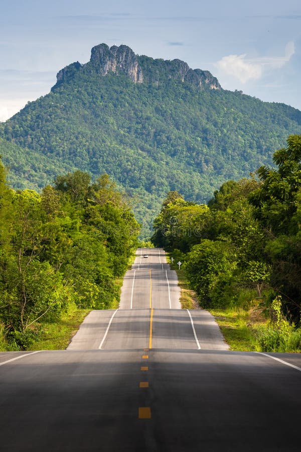 Bumpy Asphalt Road on Hill in Lampang Thailand Stock Image - Image of ...