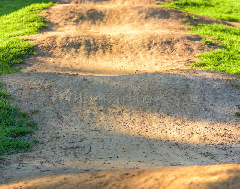 Bumpy dirt bike path stock image. Image of mini, jump - 186452723