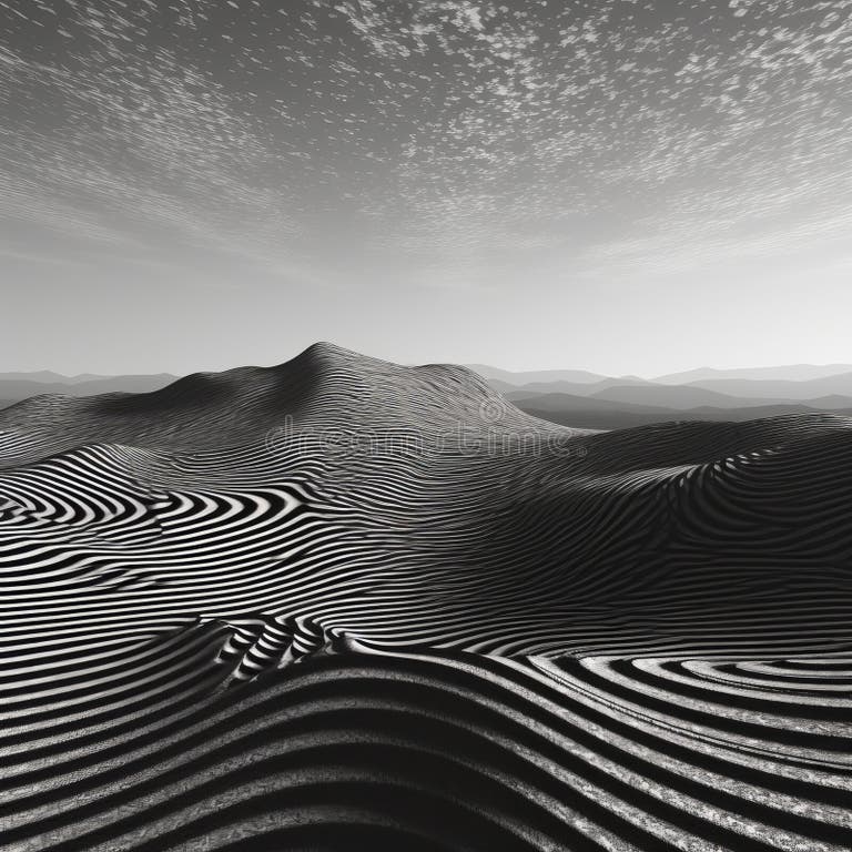 Bumpy Landscape with Photocopy Lines Stock Illustration - Illustration ...