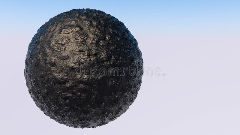Bumpy Model of the Sphere. 3D Rendering Stock Illustration ...