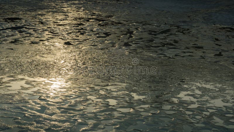 The Surface of the Melting Snow Stock Photo - Image of bright, pattern ...