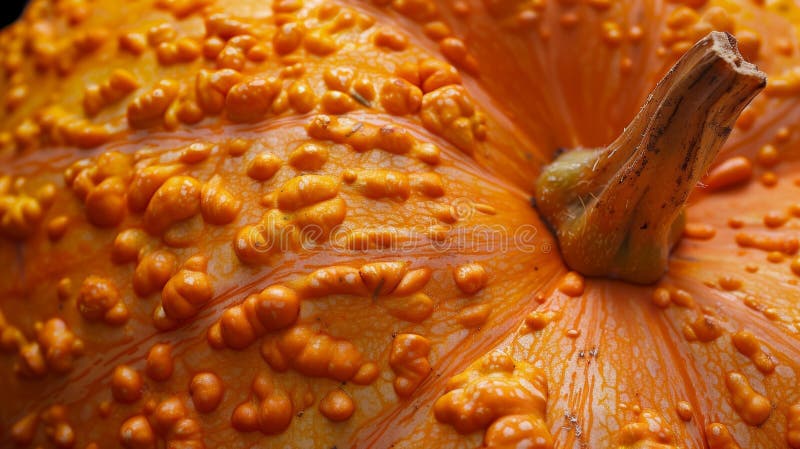 The Bumpy Texture of this Pumpkin is Interrupted by Deep Grooves and ...