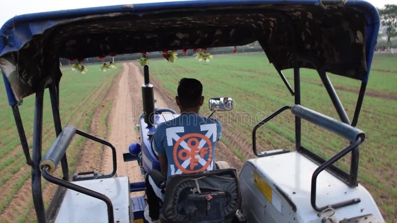 Traditional Indian Tractor on a Field Stock Footage - Video of ...