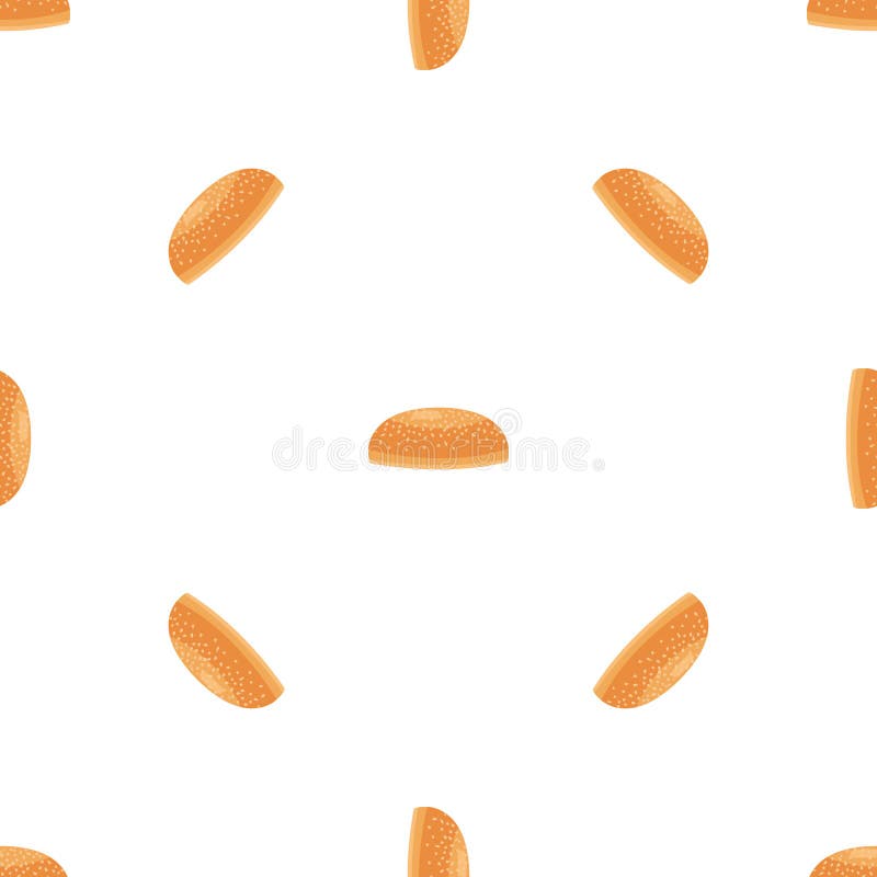 Bun Bakery Pattern Seamless Vector Stock Vector - Illustration of ...