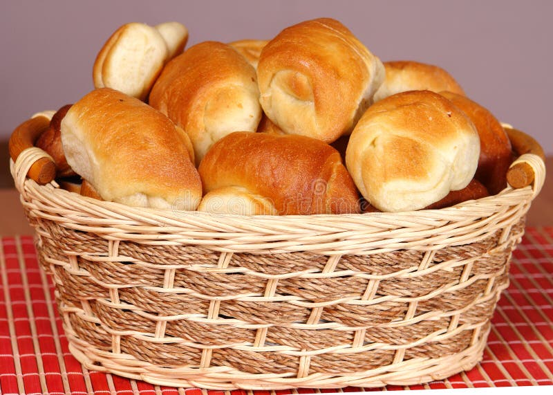 Bun in basket stock photo. Image of basket, freshness - 11154798