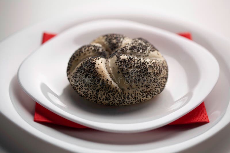 Bun on ceramic plate stock image. Image of traditional - 11393923