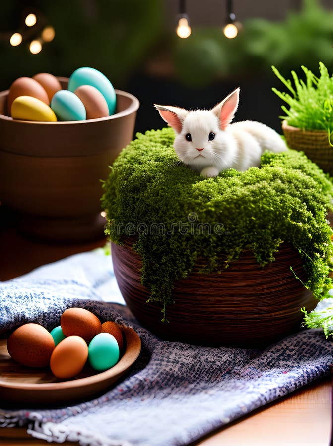 Bun Easter Detail Cozy Focus Quality Stock Illustration - Illustration ...