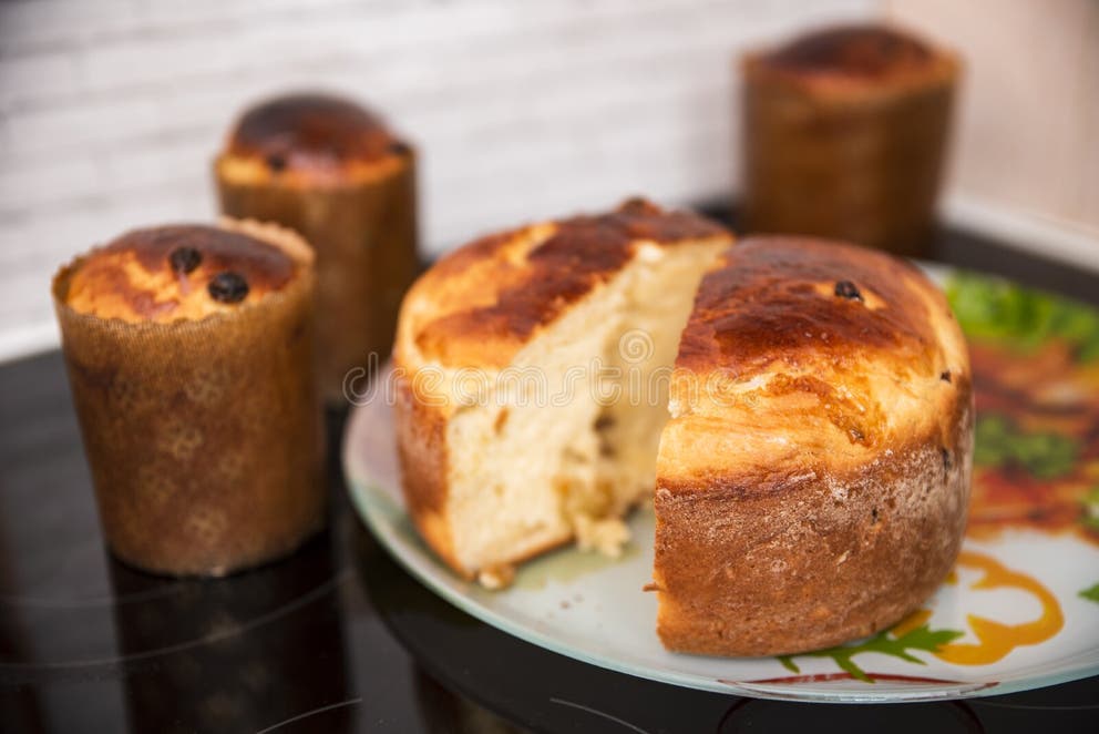 Bun with a Golden Crust on the Table Stock Photo - Image of brown, food ...