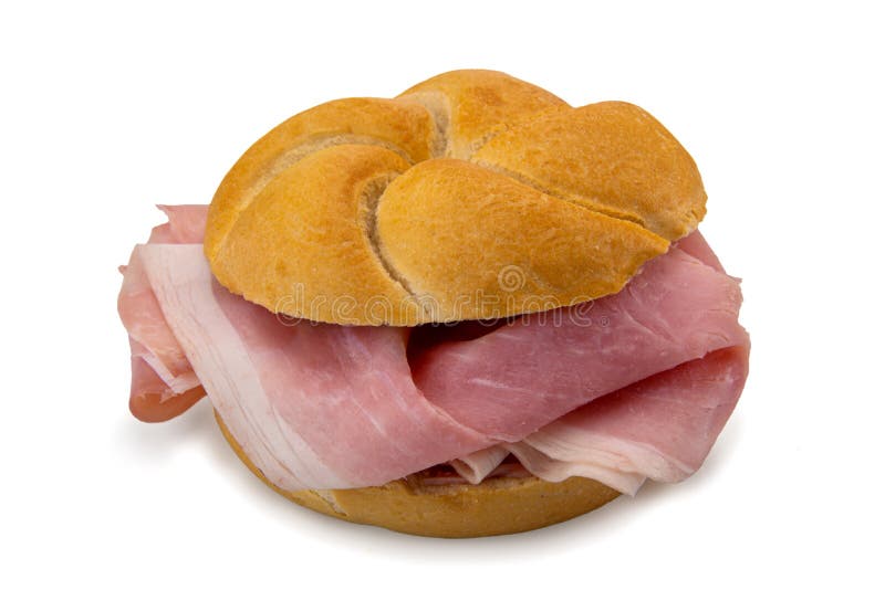 Sandwich with Ham, Rosetta Bread Stock Photo - Image of food, bakery ...