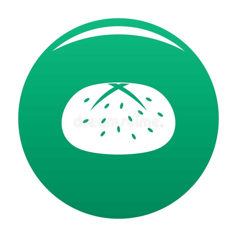 Bun icon vector green stock vector. Illustration of brown - 131852115