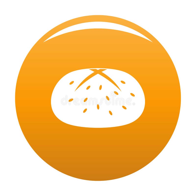 Bun icon vector orange stock vector. Illustration of brush - 118830309