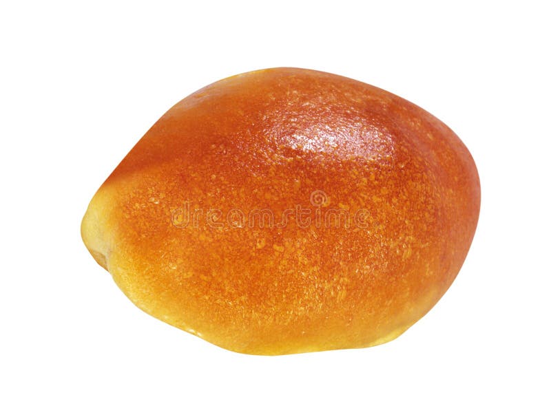 Bun Made of Wheat Flour Isolated on White Stock Photo - Image of ...