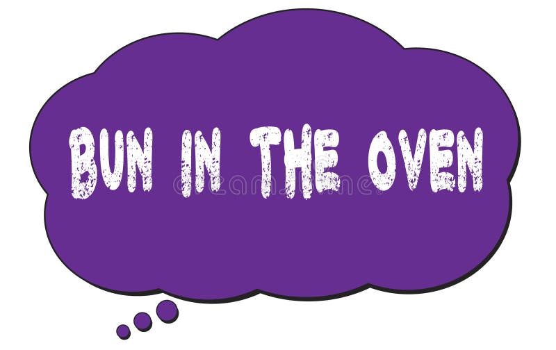 BUN in the OVEN Text on Red Orange Ribbon Stamp Stock Illustration ...