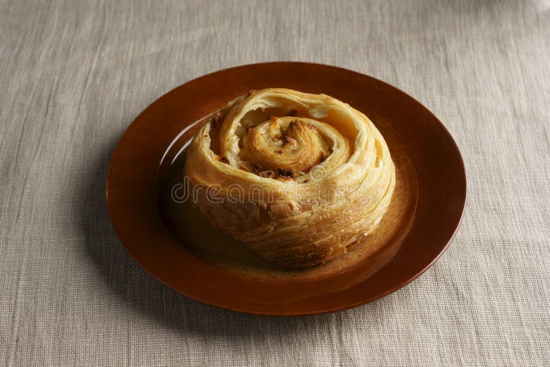 Bun on a plate stock image. Image of homemade, breakfast - 31486777