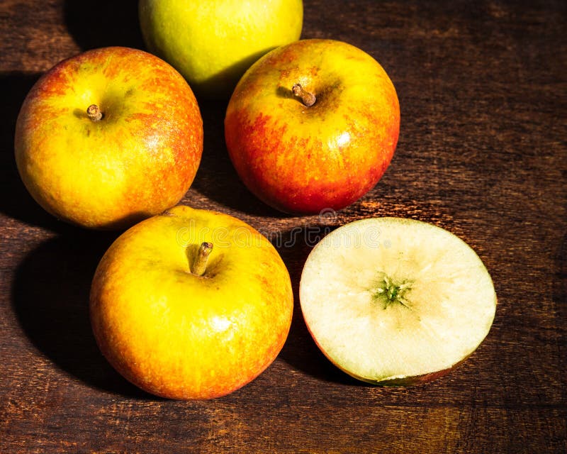Bunch of Apples on an Apple Crate Stock Photo - Image of fresh ...