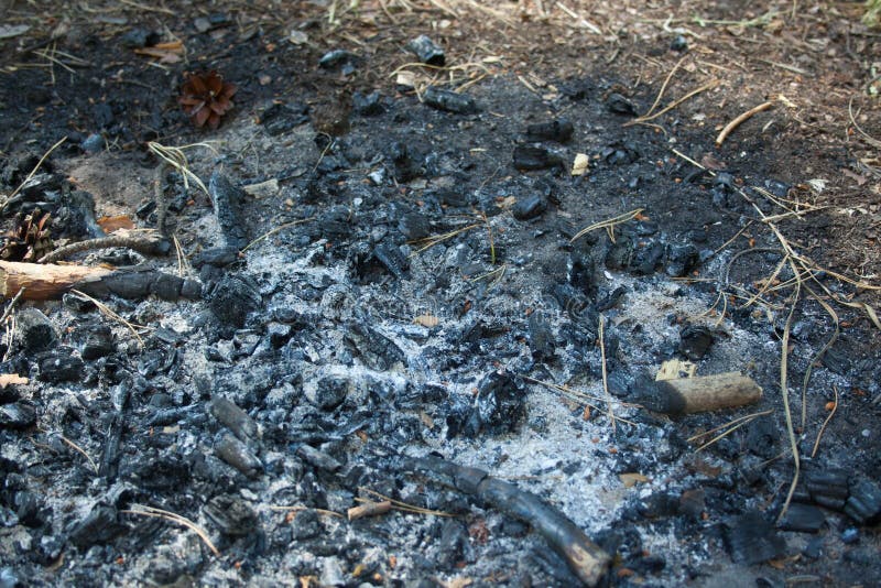 Heap of ash after the fire stock photo. Image of closeup - 122342402