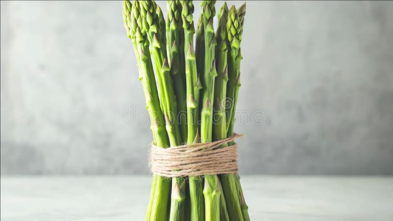 A Bunch of Asparagus is Tied Together with a String Stock Video - Video ...