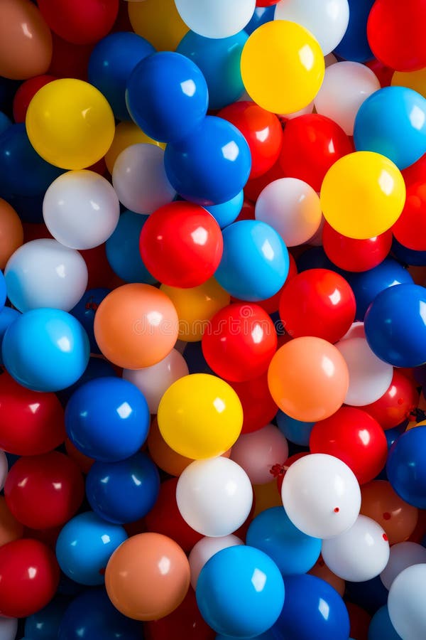 Bunch of Balloons that are All Different Colors and Sizes. Generative ...