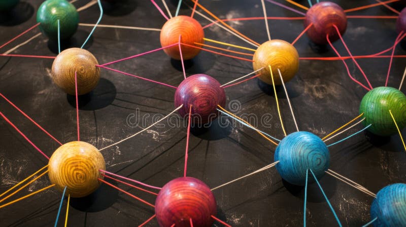A Bunch of Balls that are Connected To Each Other Stock Illustration ...