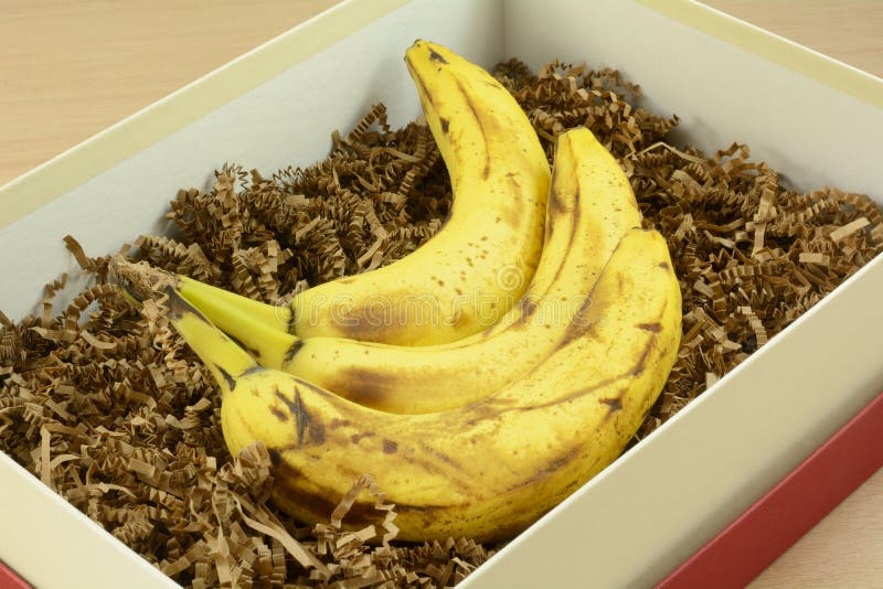 Bunch of bananas in box stock image. Image of food, fragile - 117183211