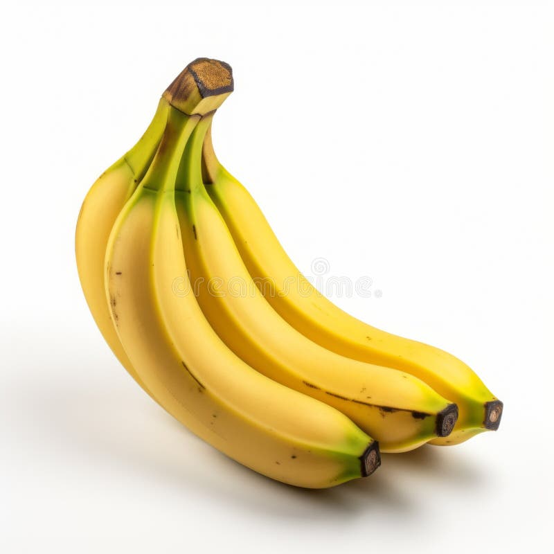 Hyper-realistic Rendered Bananas on White Background Stock Illustration ...