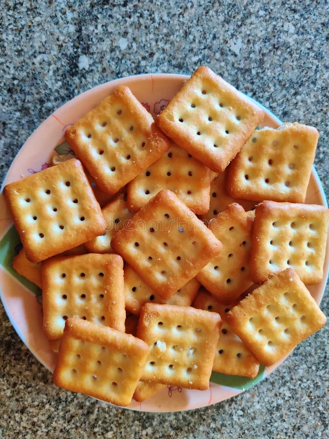 A Bunch of Biscuits in a Plate As Snacks during Covid19 Lockdown Stock ...