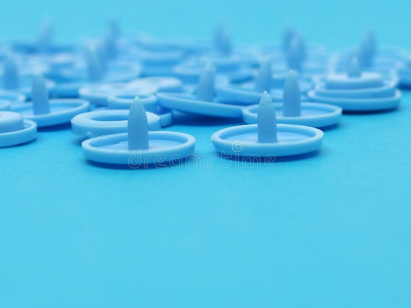 A Bunch of Blue Snap Buttons Stock Image - Image of blue, buttons ...