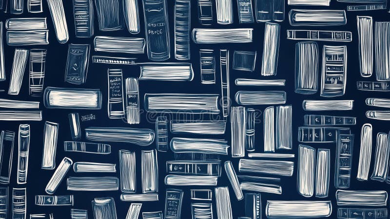 A Bunch of Books are Stacked on Top of Each Other Stock Illustration ...