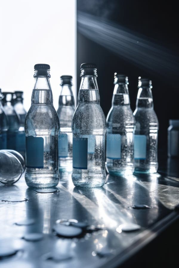 A Bunch of Bottles of Water Sitting on Top of a Table. AI Generative ...