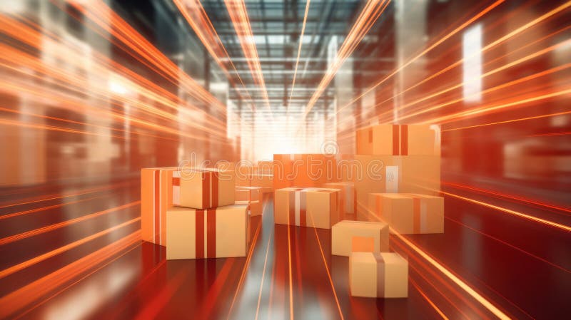 A Cluttered Room Filled with Stacked Boxes Stock Photo - Image of ...