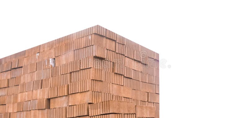 A Bunch of Brick Blocks of Building Stone Material on a White ...