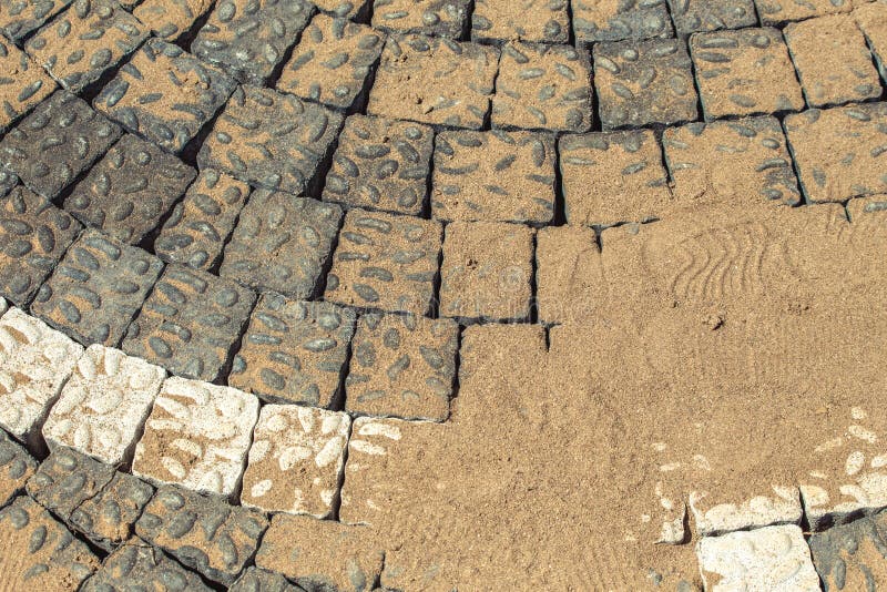 A Bunch of Bricks for a Sidewalk or a Footpath Like a Background or ...