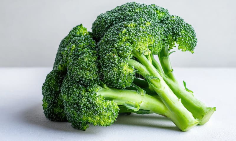 A Bunch of Broccoli is Sitting on a Table Stock Photo - Image of ...