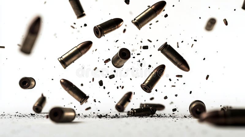 A Bunch of Bullets Falling from the Sky Stock Photo - Image of ...