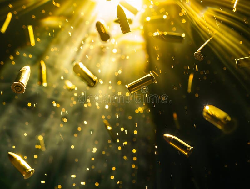 A Bunch of Bullets Falling from the Sky Stock Photo - Image of bullets ...