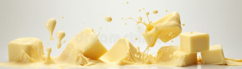 A Bunch of Butter Flying in the Airon White Background Wde Panoramic ...