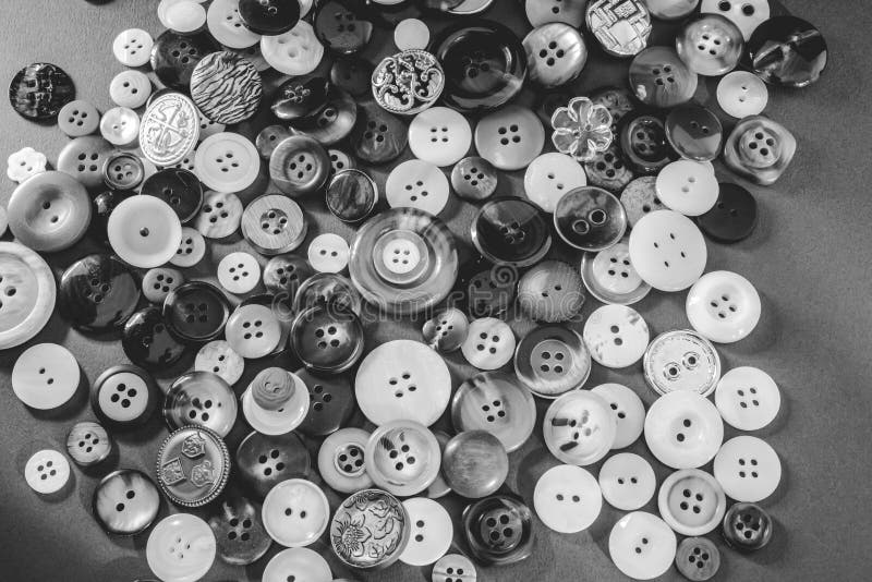 Vintage Buttons Texture on Table Stock Image - Image of bunch, vintage ...