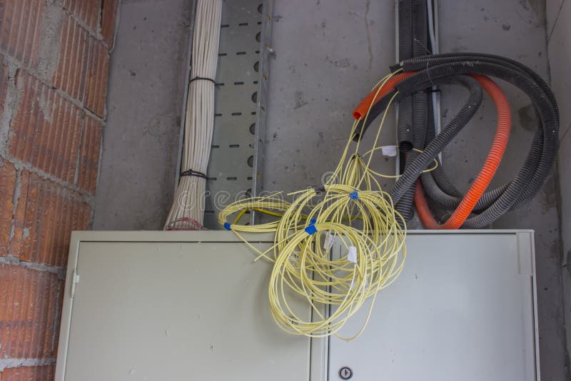 Bunch of Cables Waiting for a Connection Stock Image - Image of power ...