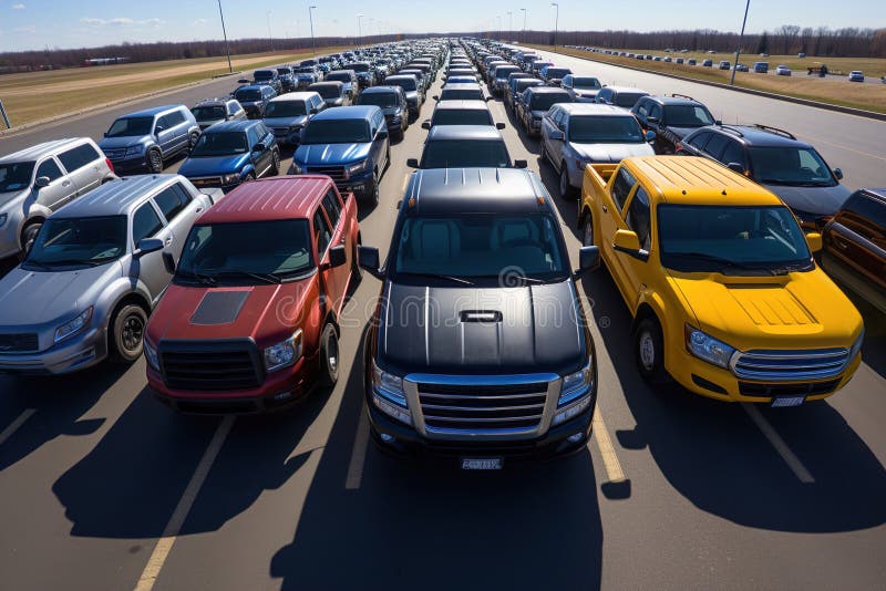 A Bunch of Cars that are Sitting in Highway Traffic Stock Illustration ...