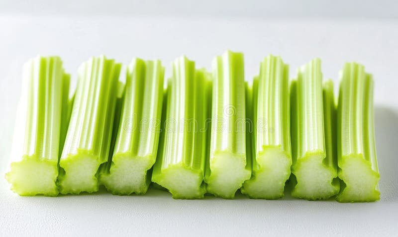 A Bunch of Celery Sticks are Cut in Half Stock Photo - Image of plant ...