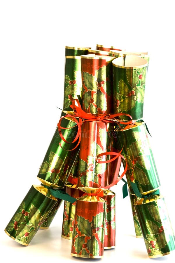 Bunch of Christmas Crackers Stock Image - Image of season, gold: 17562071