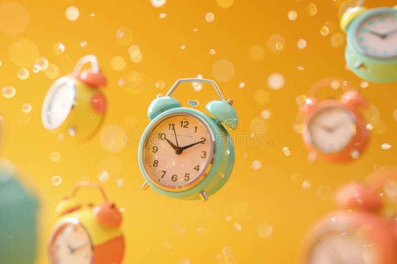 A Bunch of Clocks Floating in the Air. Great for Time Management ...