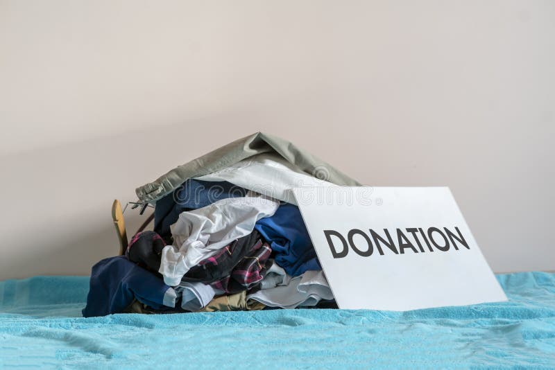 Bunch of Clothes for Donation To Children from Poor Countries Stock ...