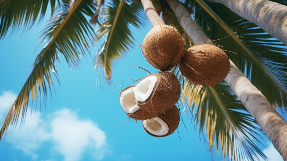 Bunch Coconuts Coconut Tree Stock Illustrations – 78 Bunch Coconuts ...