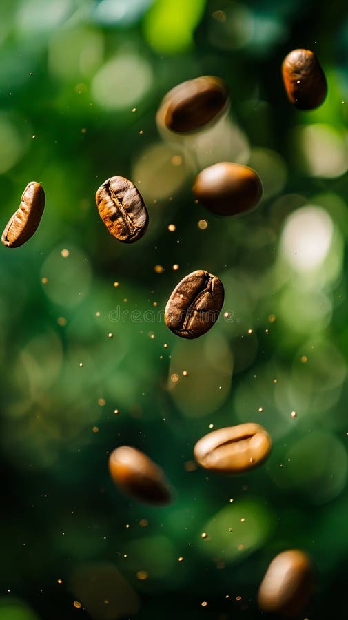 Bunch Coffee Beans Floating Air Stock Photos - Free & Royalty-Free ...